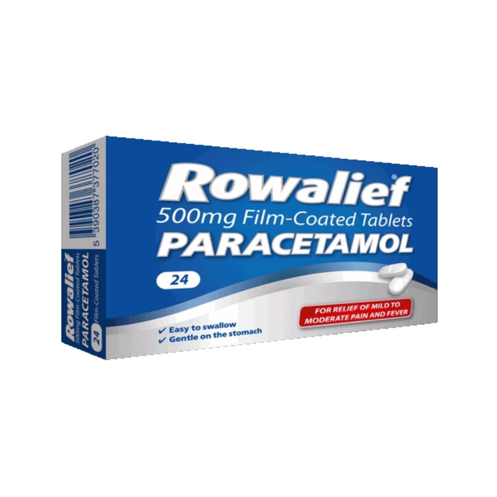 ROWALIEF PARACETAMOL 500MG 24 FILM COATED TABLETS | Molloys Pharmacy ...