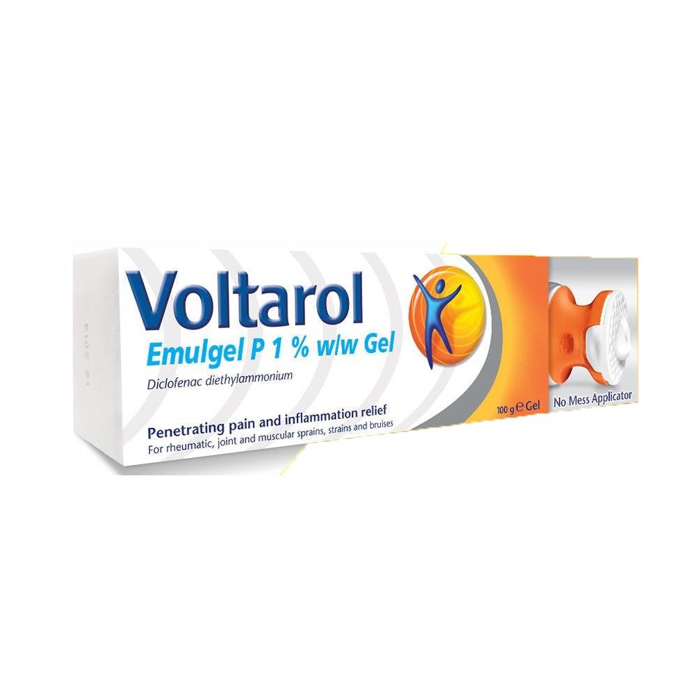 VOLTAROL EMUGEL P 1% W/W GEL NO MESS APPLICATOR 100G | Molloys Pharmacy ...