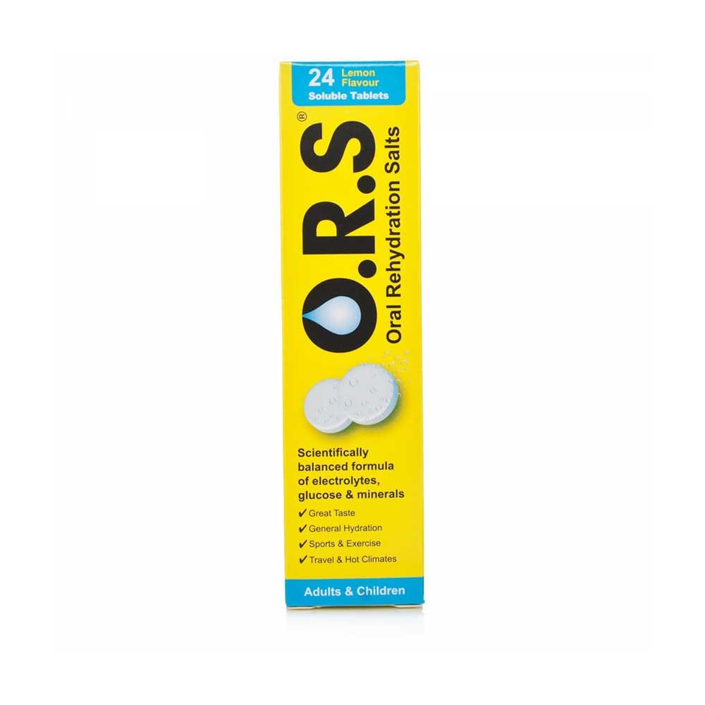 ORS ORAL REHYDRATION SOLUABLE 24 SOLUABLE TABLETS LEMON FLAVOUR ...