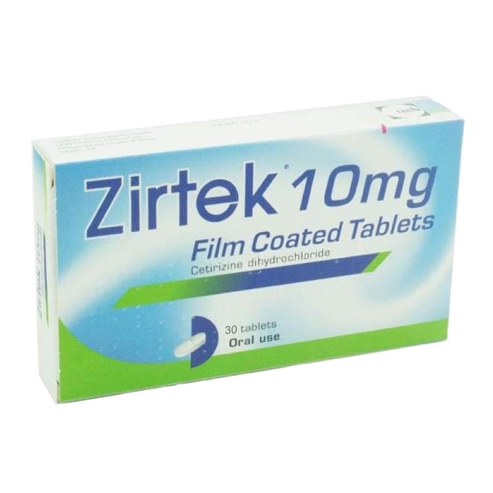 ZIRTEK 10MG 30 FILM COATED TABLETS | Molloys Pharmacy | Ireland