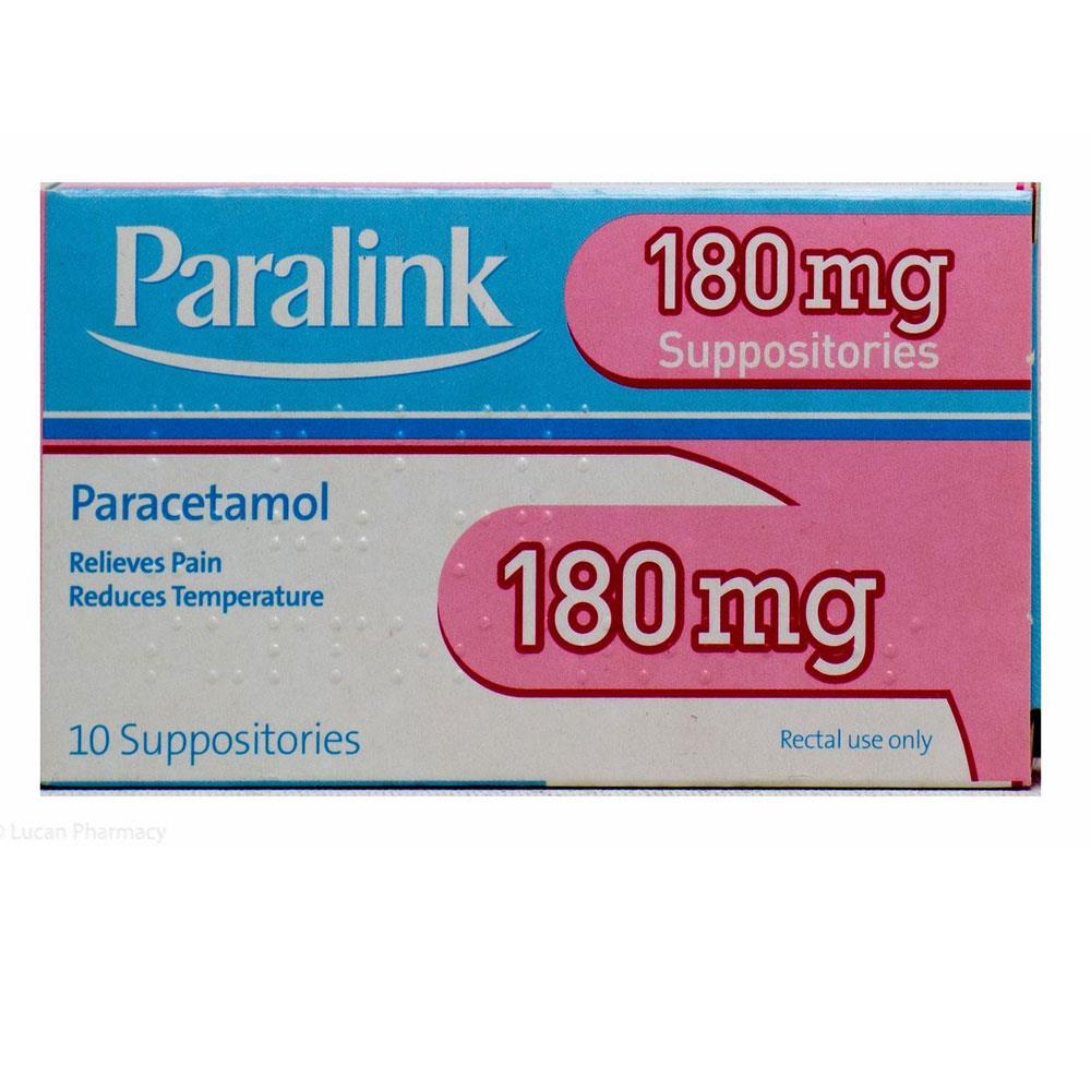 PARALINK PARACETAMOL SUPPOSITORIES 180MG | Molloys Pharmacy | Ireland