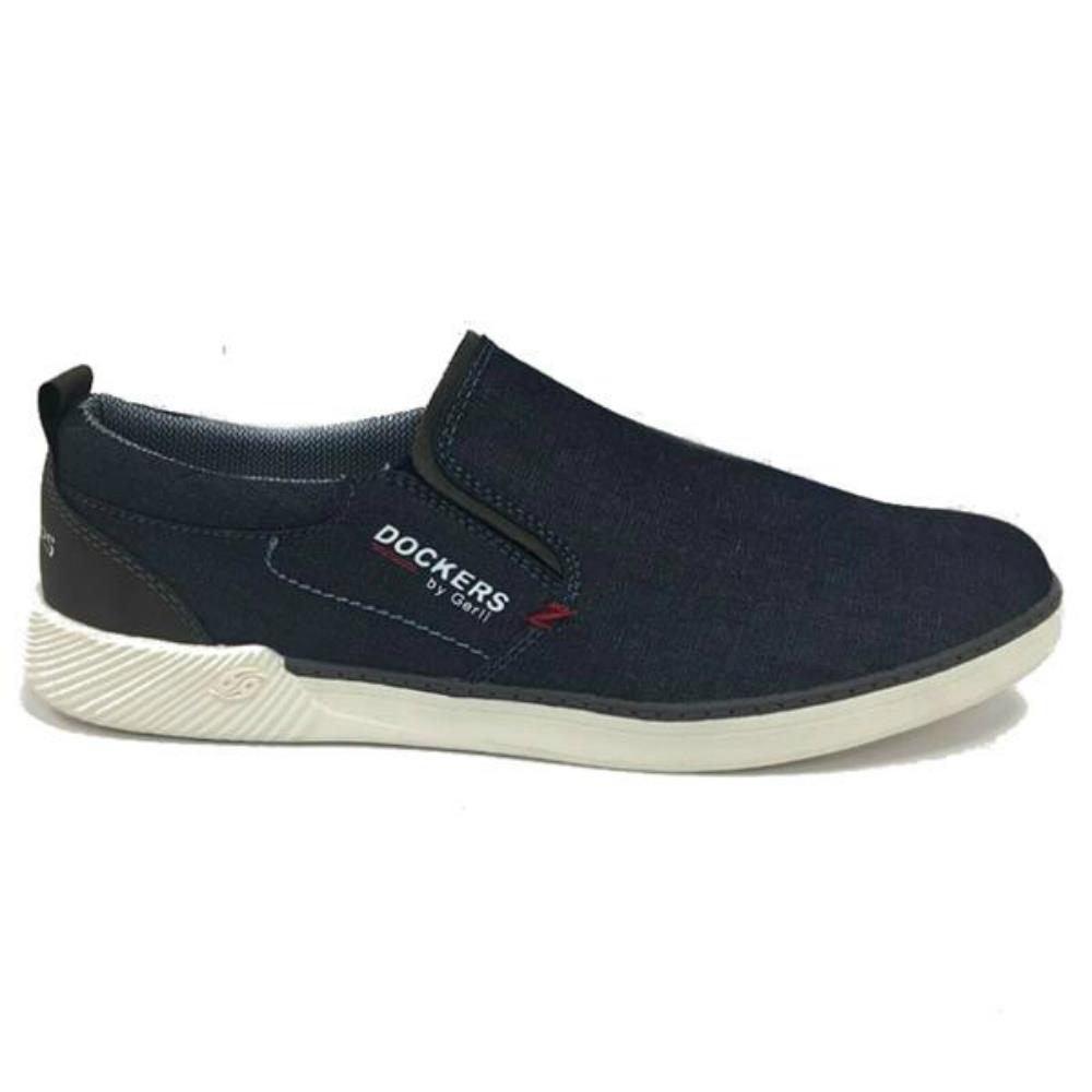 Dockers Canvas Slip On Shoe Navy Phillipsshoesie