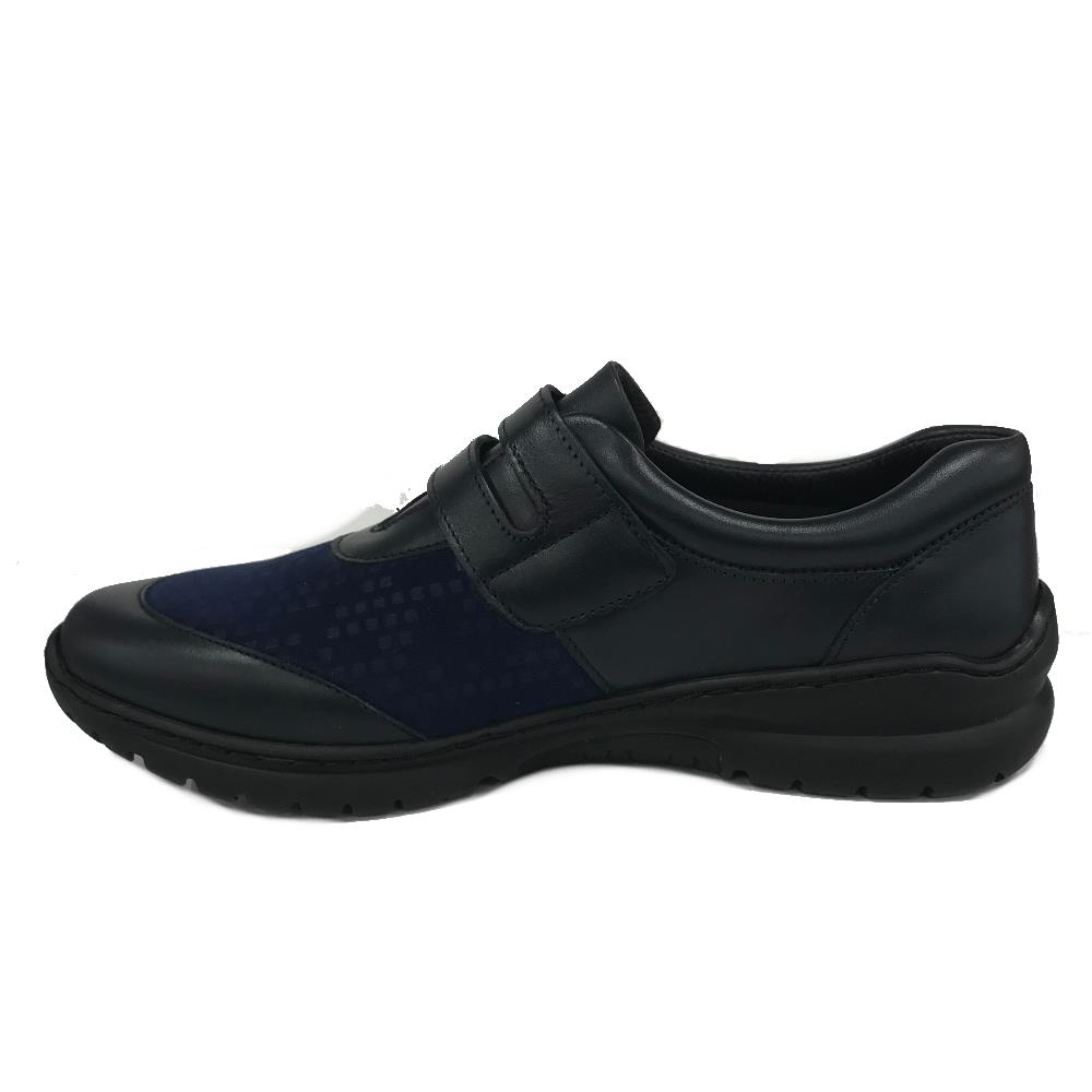 SOFTMODE CARA THE BUNION Velcro Shoe-Navy | PhillipsShoes.ie