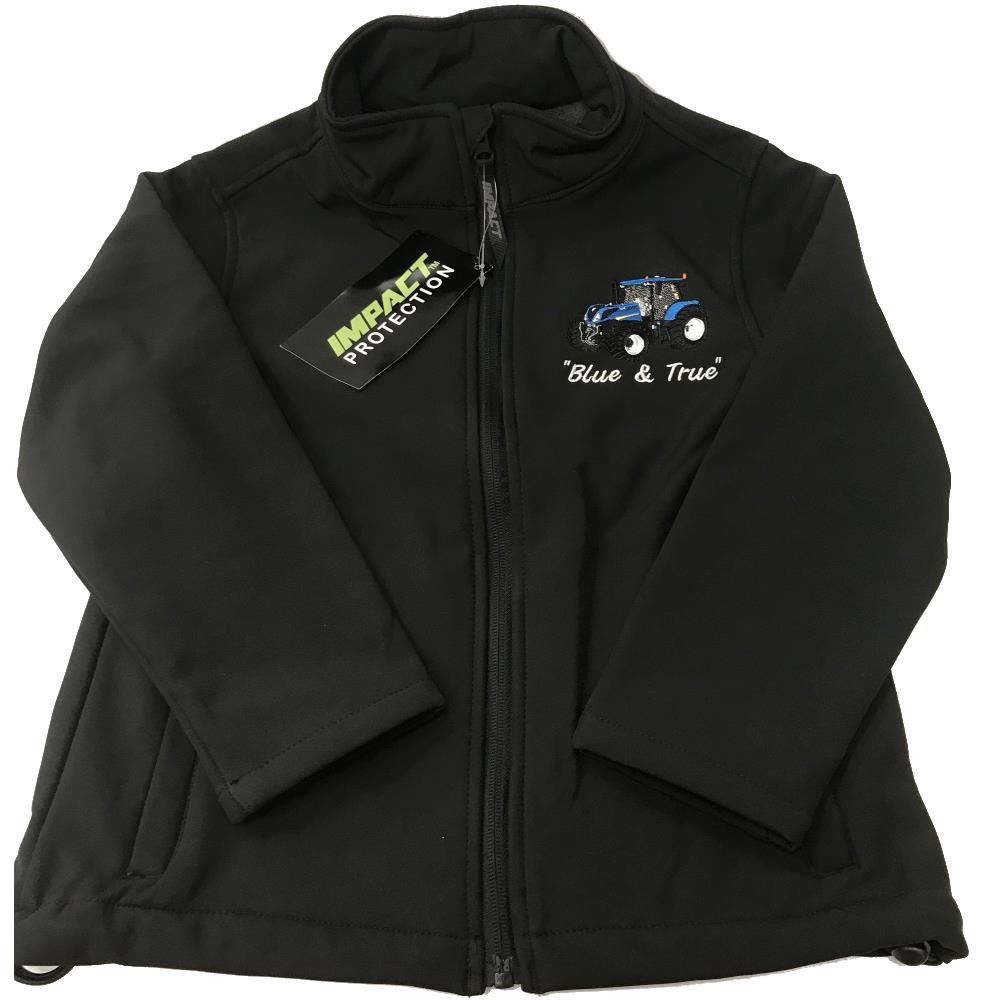 IMPACT TRACTOR JACKET LOGO FRONT & BACK-Black Blue | PhillipsShoes.ie