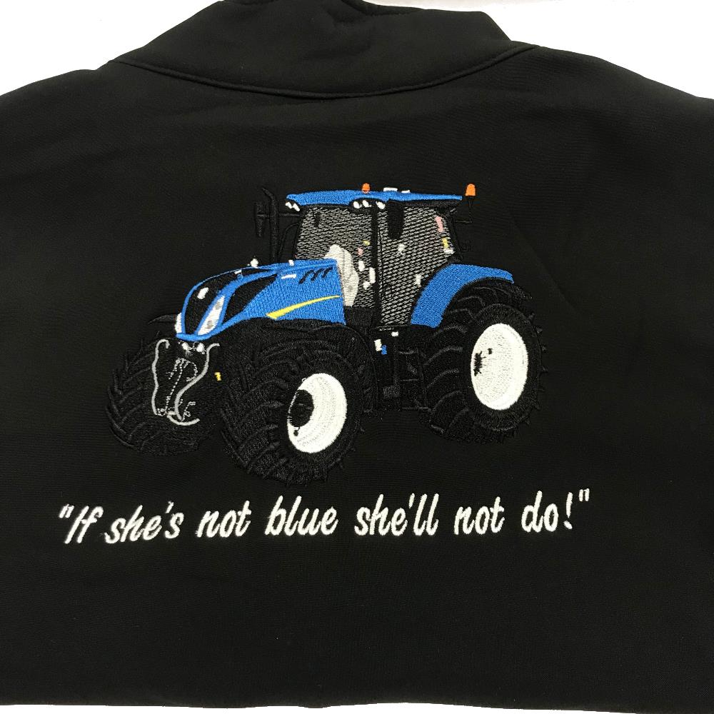 IMPACT TRACTOR JACKET LOGO FRONT & BACK-Black Blue | PhillipsShoes.ie