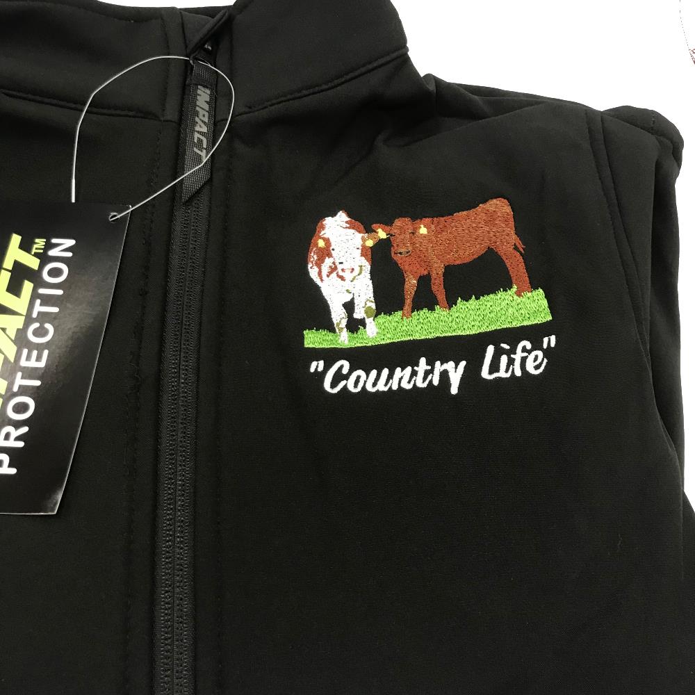 IMPACT TRACTOR JACKET LOGO FRONT & BACK-BLACK | PhillipsShoes.ie