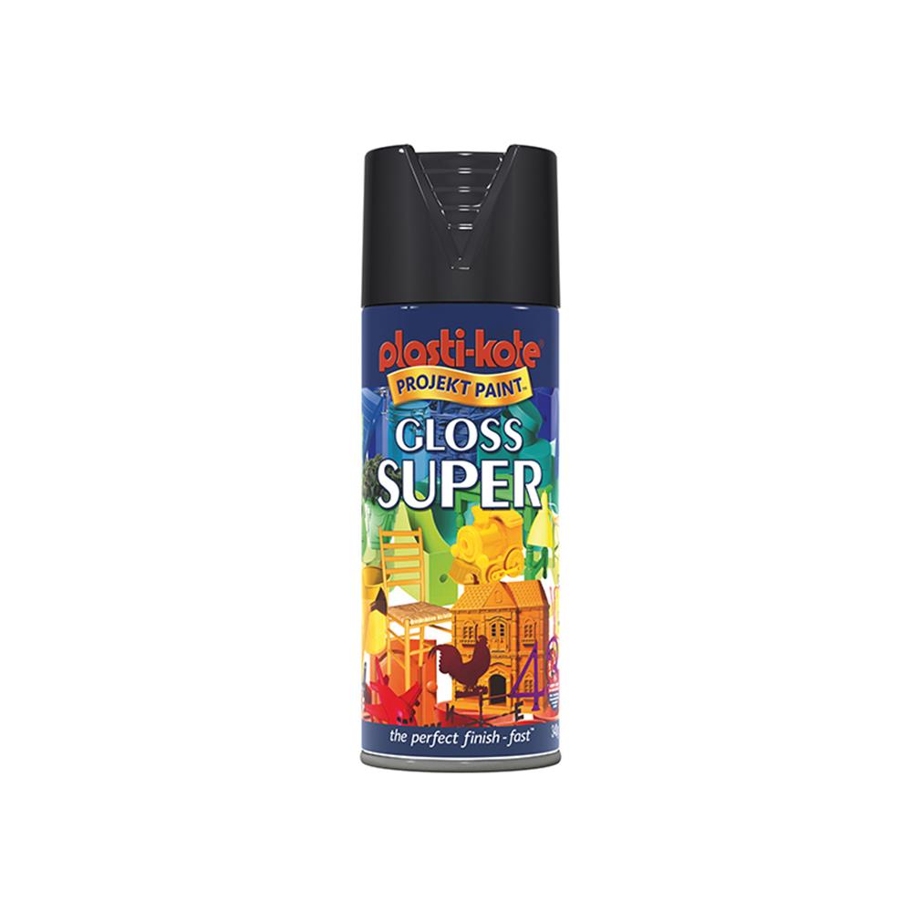 Gloss Super Spray Black 400ml | Morris DIY | Waterford