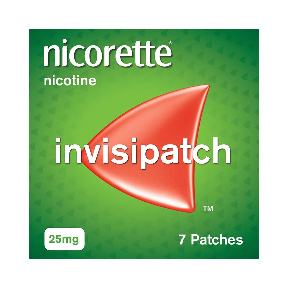 NICORETTE INVISIBLE PATCH 25MG - 7 PATCHES FOR EFFECTIVE SMOKING ...