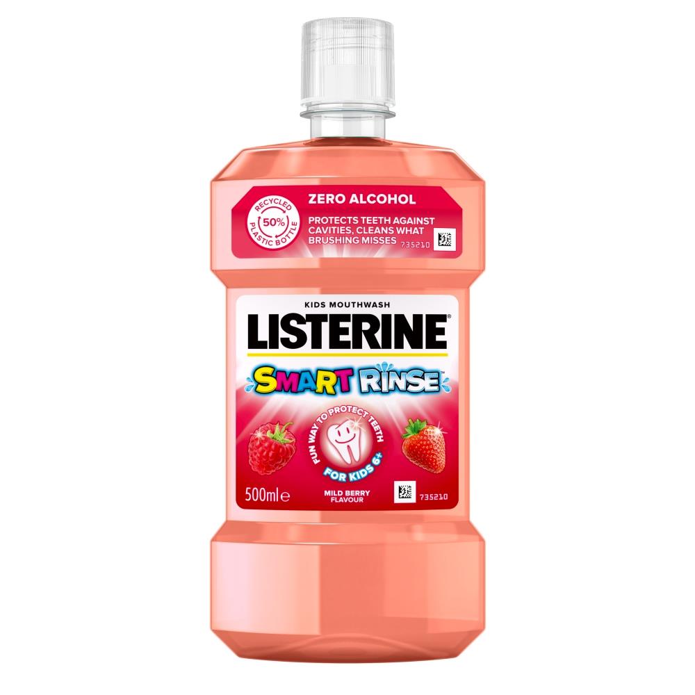 LISTERINE SMART RINSE MILD BERRY KIDS MOUTHWASH 500ML | CH Tralee | Ireland