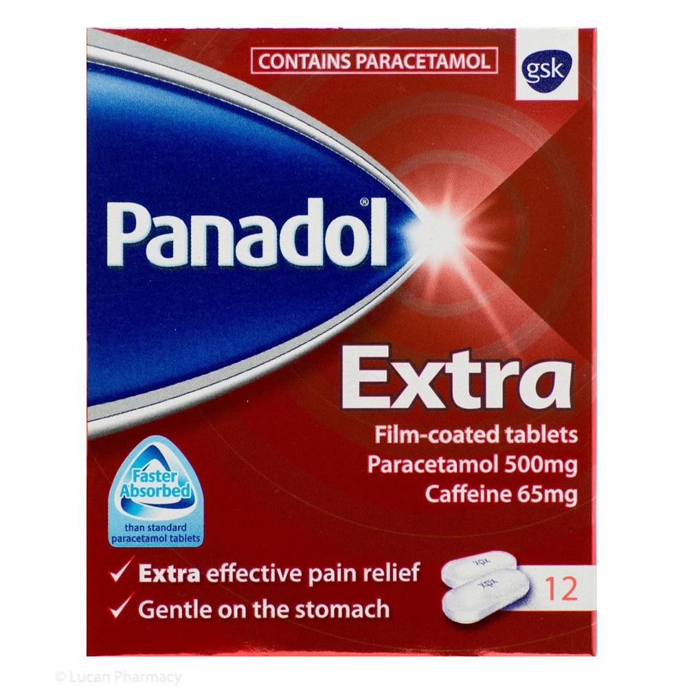 PANADOL EXTRA PAIN RELIEF TABLETS PARACETAMOL X12 | CH Tralee | Ireland