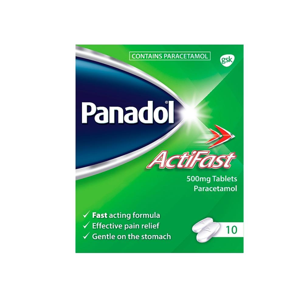 PANADOL ACTIFAST PAIN RELIEF TABLETS PARACETAMOL 10 S | CH Tralee | Ireland