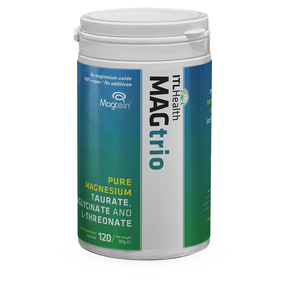 MAGTRIO PURE MAGNESIUM TAURATE, BISGLYCINATE AND THREONATE 120 CAPS ...