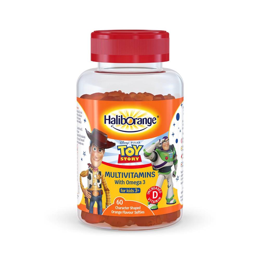 HALIBORANGE TOY STORY MULTIVITAMINS WITH OMEGA 3 60 ORANGE FLAVOURED ...