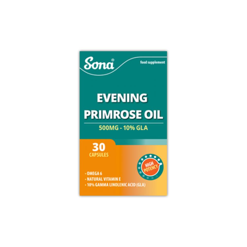 SONA EVENING PRIMROSE OIL 500MG 10% GLA 30'S | CH Tralee | Ireland