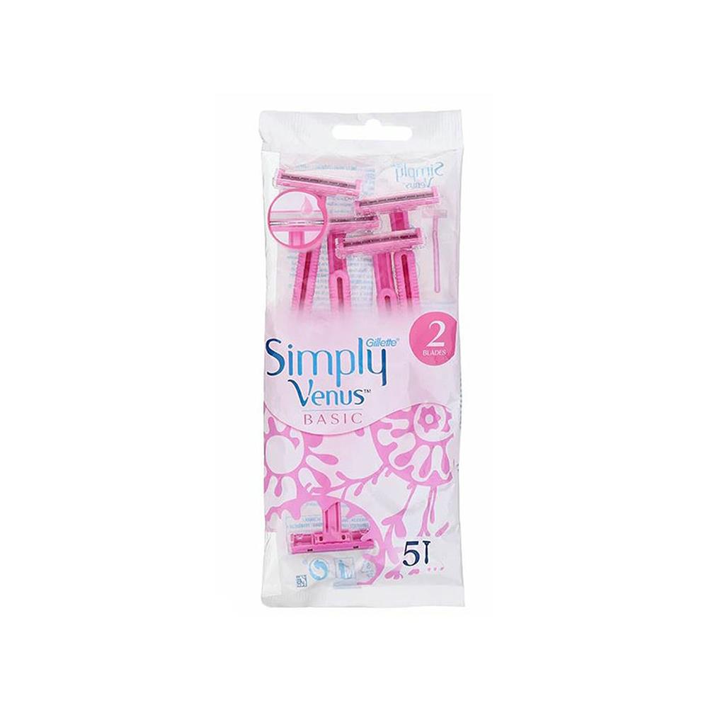 SIMPLY VENUS BASIC 5 PACK RAZORS - PINK | CH Tralee | Ireland
