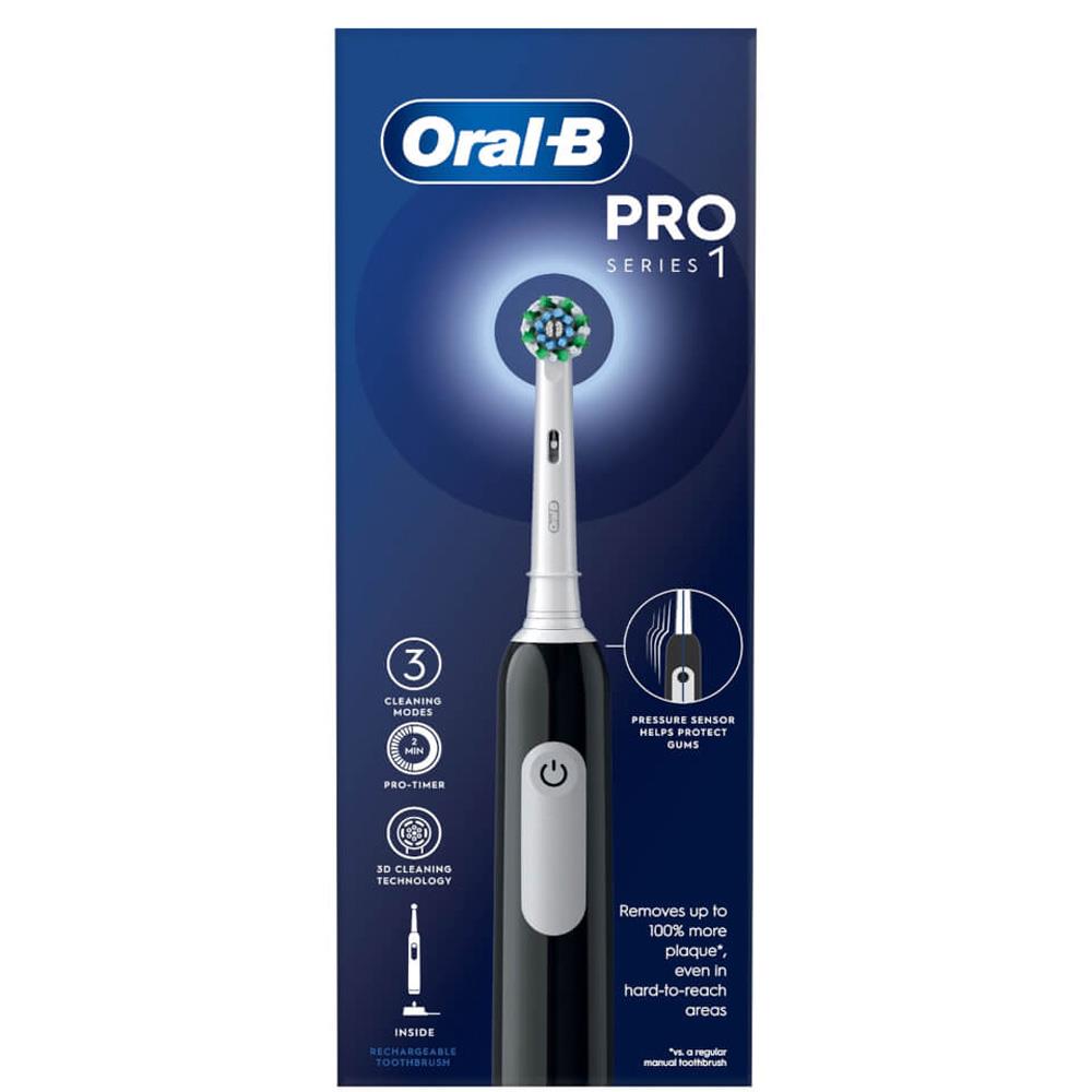 ORAL B PRO SERIES 1 BLACK RECHARGEABLE TOOTHBRUSH | CH Tralee | Ireland