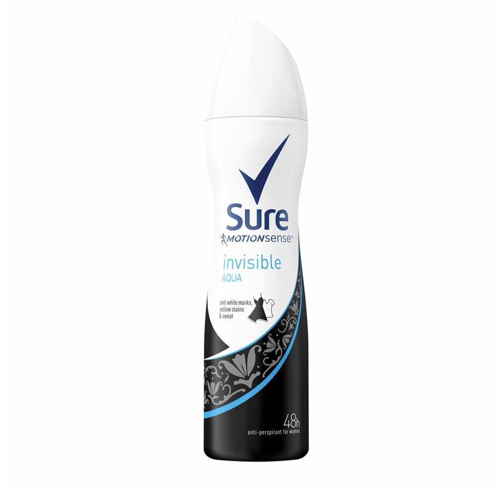 SURE INVISIBLE AQUA SPRAY DEODORANT 150ML | CH Tralee | Ireland