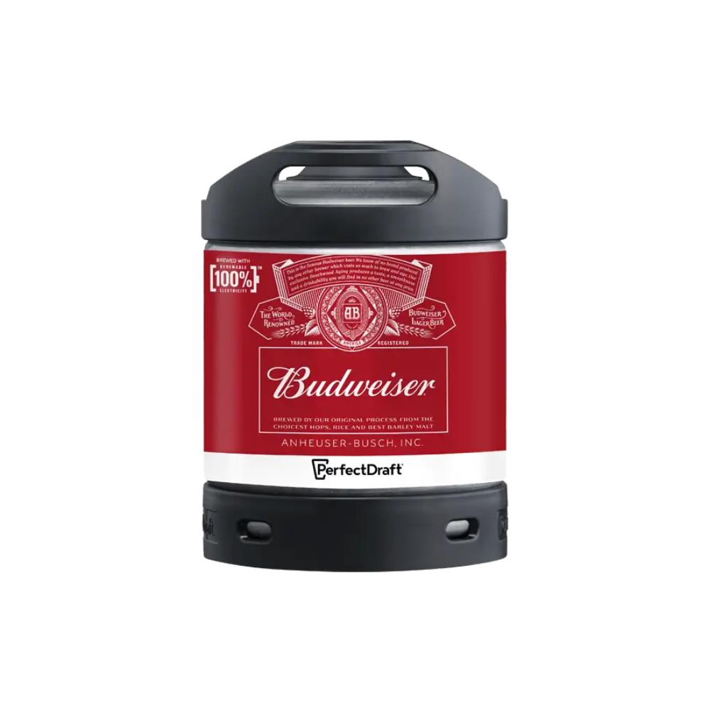 BUDWEISER PERFECTDRAFT 6L KEG | Beer Kegs Ireland | TheCru.ie