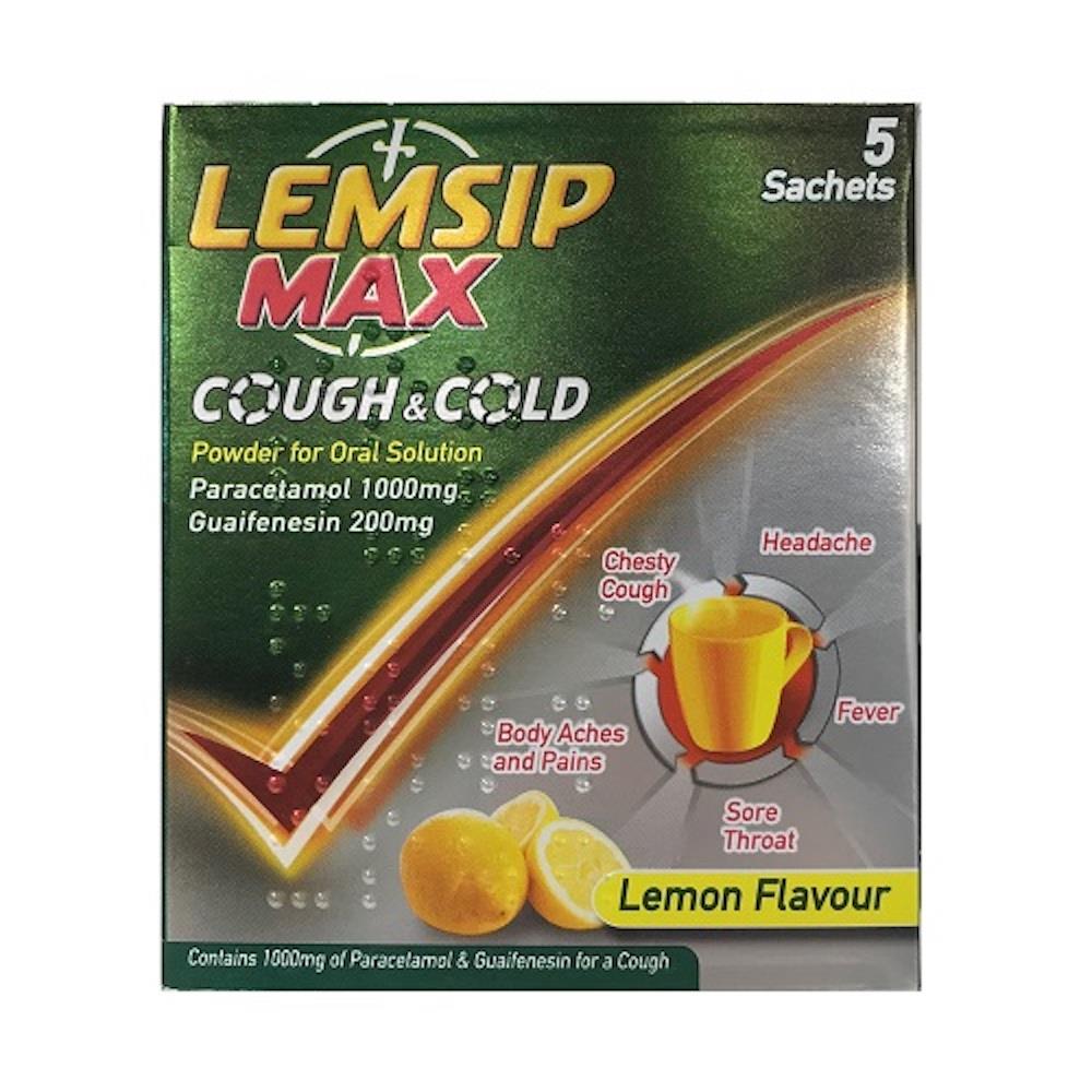 LEMSIP MAX COUGH COLD SACHETS 5PK | McCormacks Pharmacy and Beauty ...