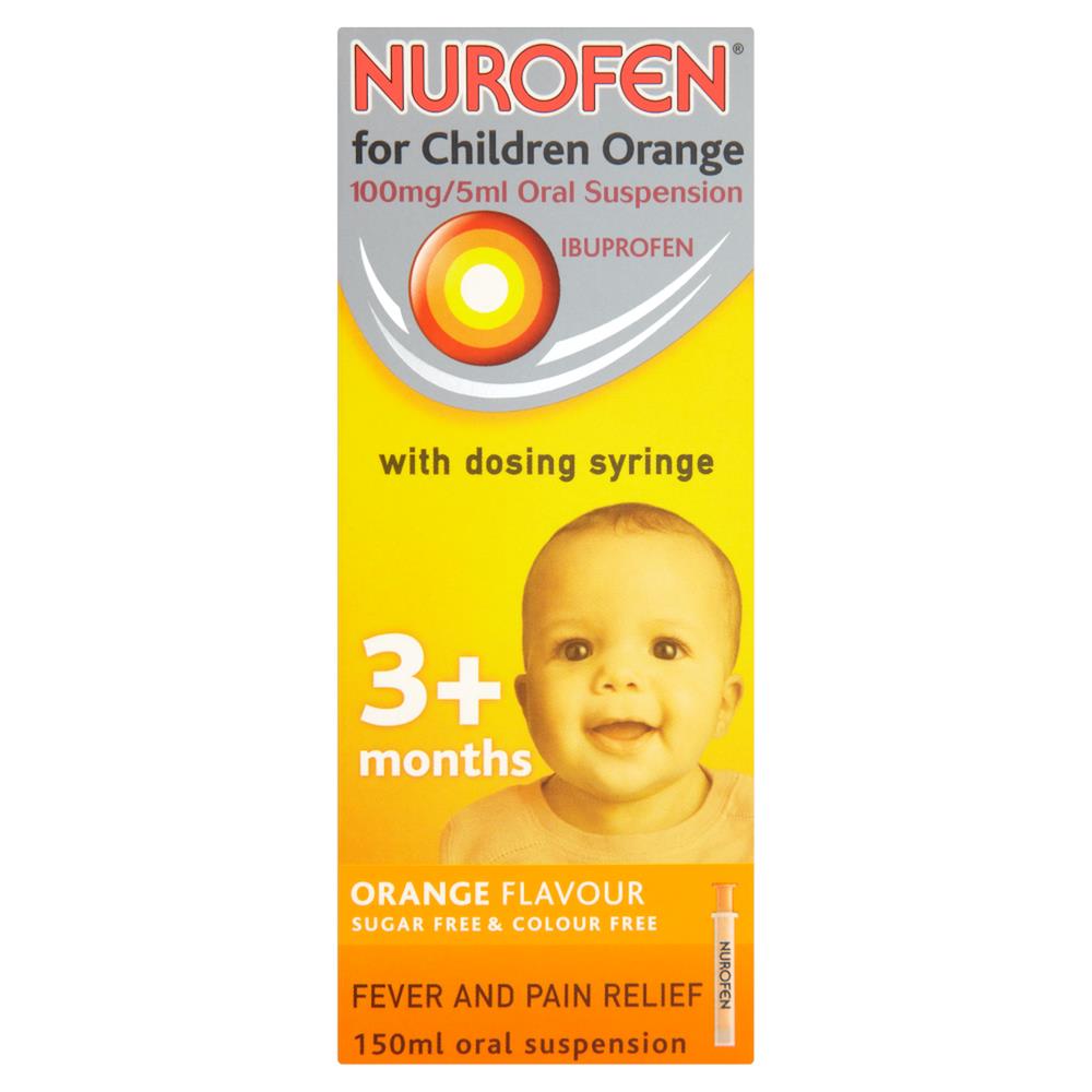 NUROFEN CHILD ORAL SUSPENSION ORANGE W/ SYRINGE 150ML | McCormacks ...