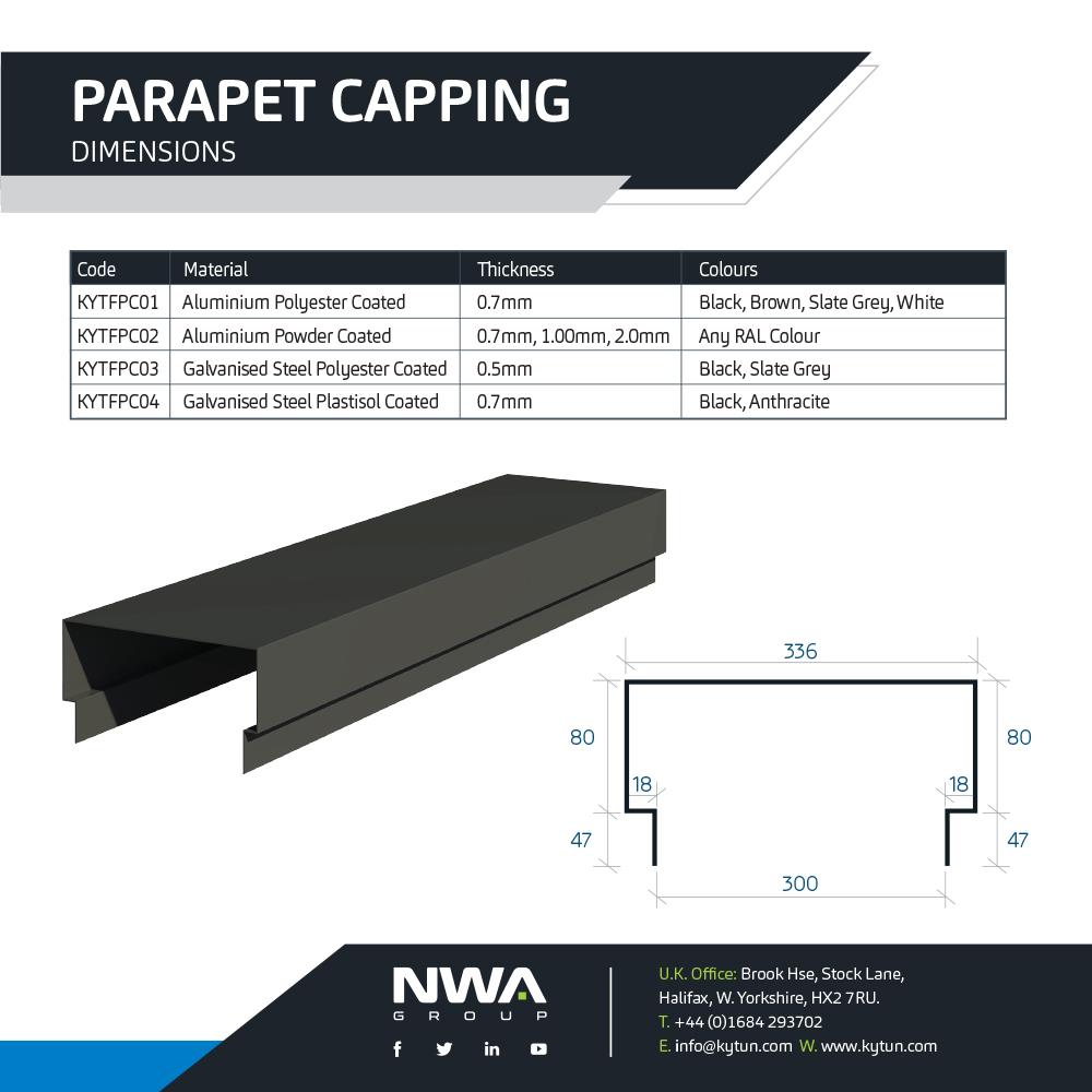 Parapet Capping (2 x 2.4m) | Kytun UK - Dry Roofing Specialists