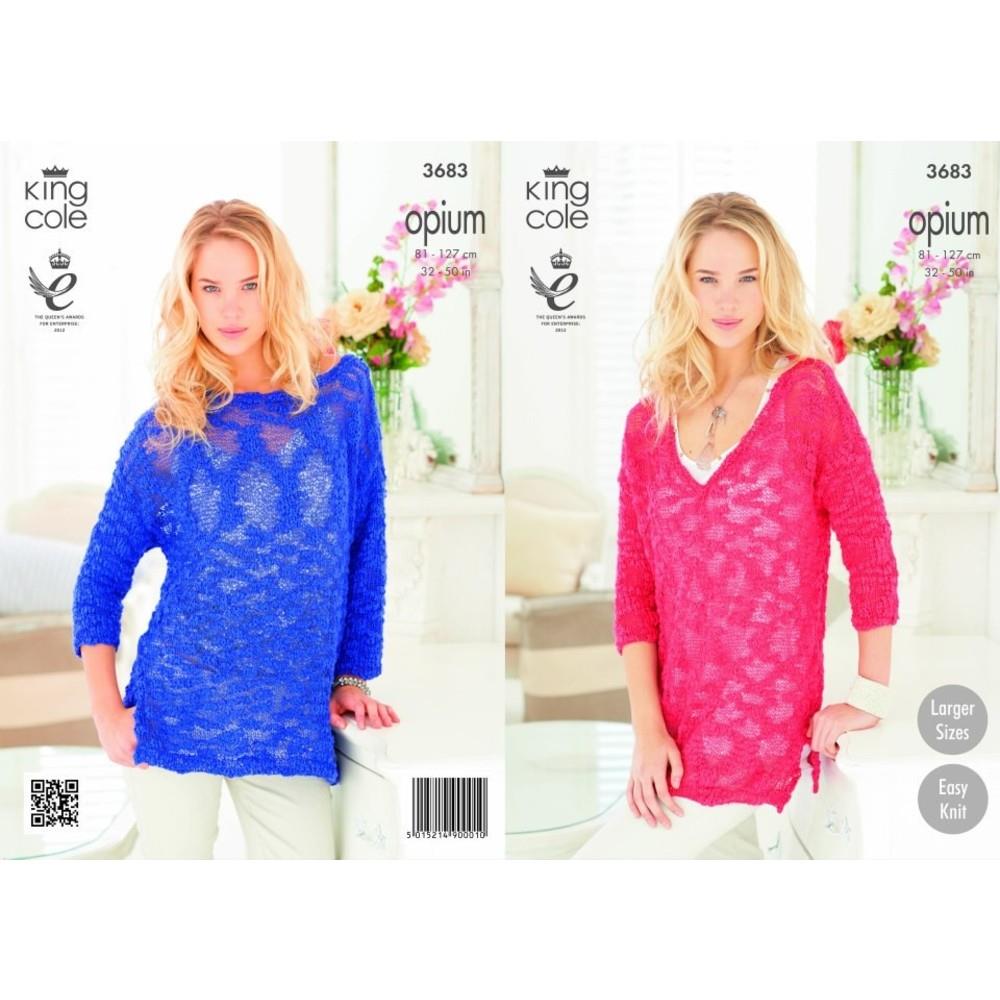 King Cole Opium Pattern 3683 Ladies Summer Sweaters | Springwools.com ...
