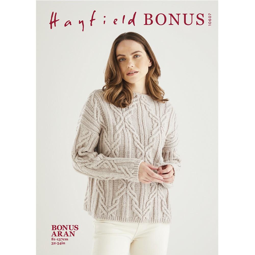 Hayfield Pattern #10607 Sweater in Bonus Aran