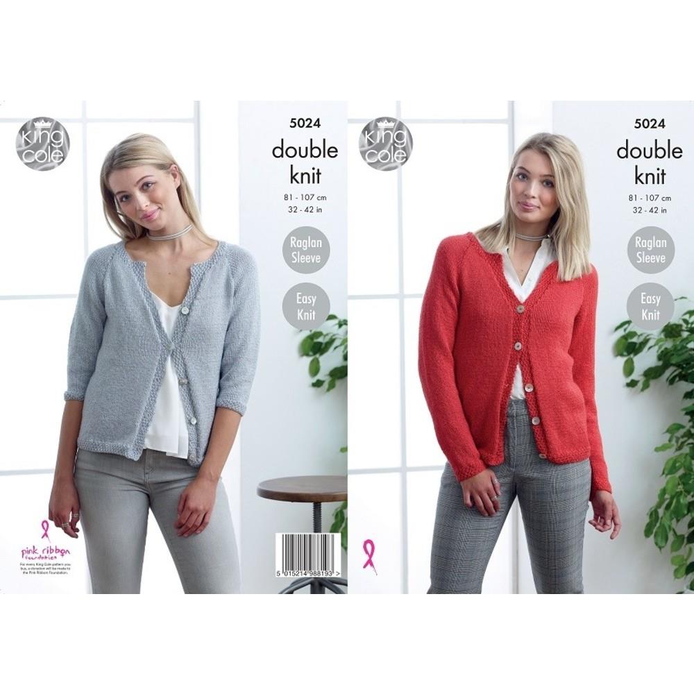 King Cole Pattern 5024 Cardigans in DK | Springwools.com | Ireland