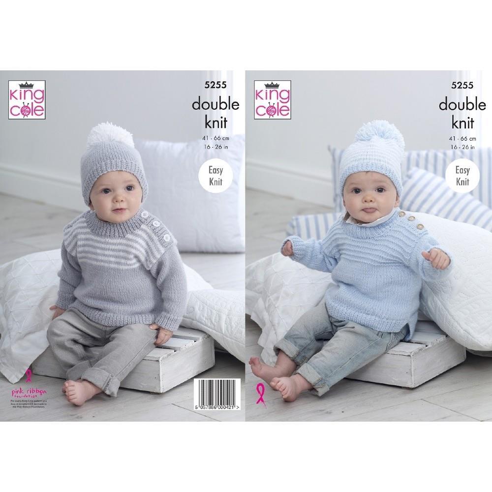 King Cole Pattern 5255 Jackets Knitted in Big Value Baby DK 50g ...