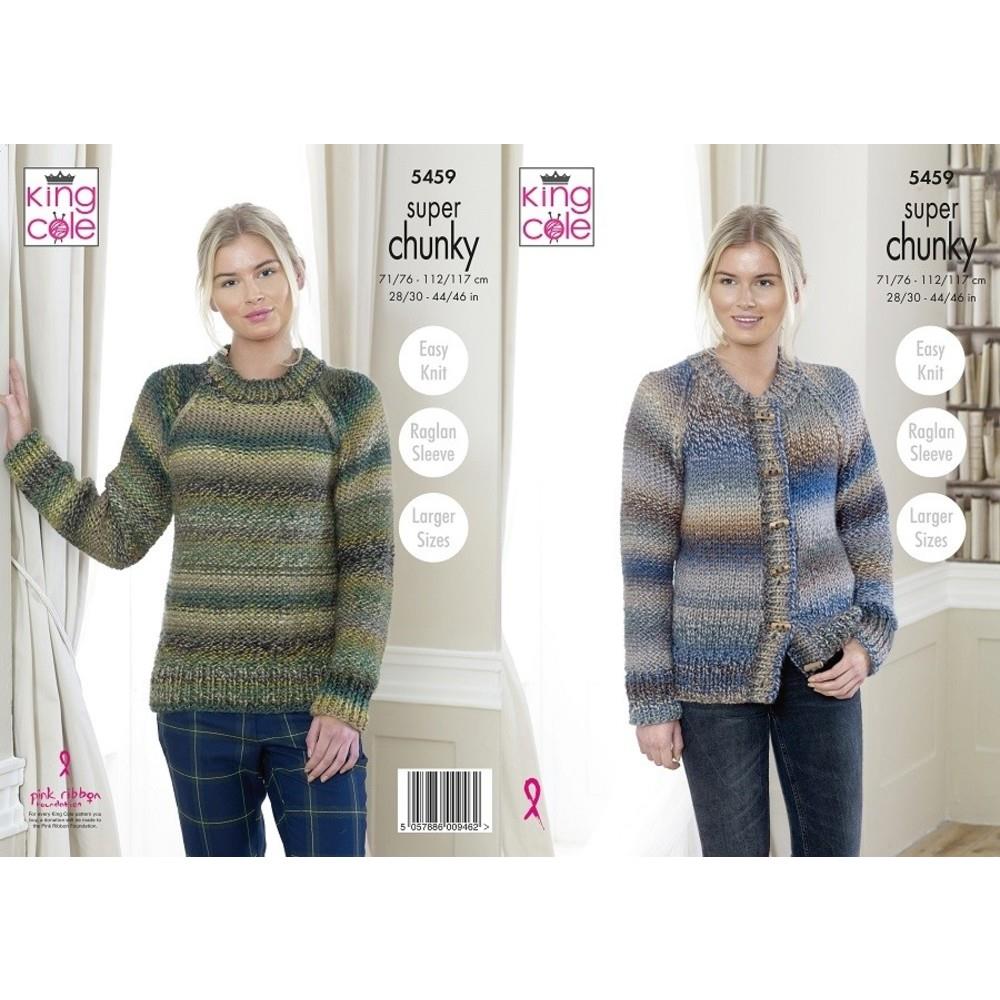 King Cole Pattern 5459 Cardigan & Sweater in Explorer Super Chunky ...