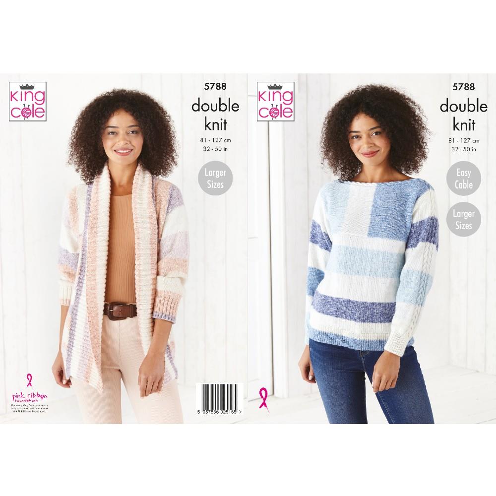 King Cole Pattern #5788 Sweater & Jacket in Harvest DK
