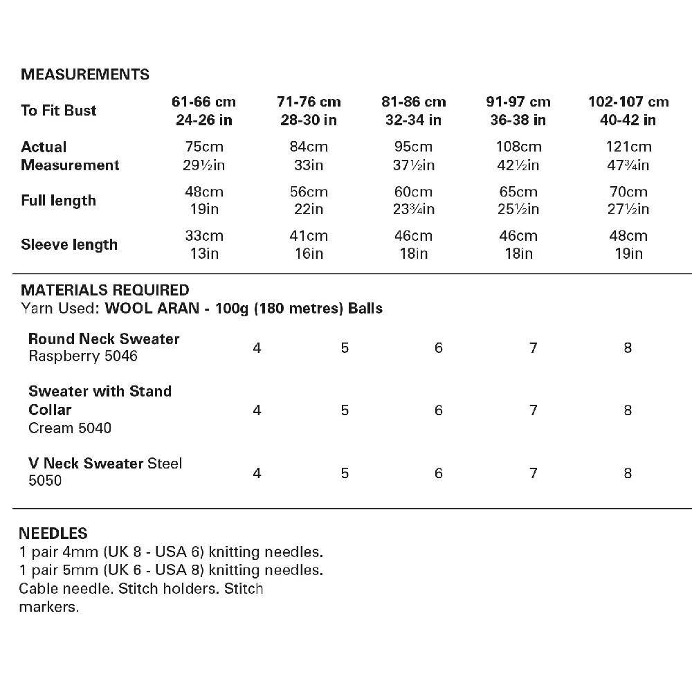 King Cole Pattern 5956 Family Sweaters in Wool Aran | Springwools.com ...