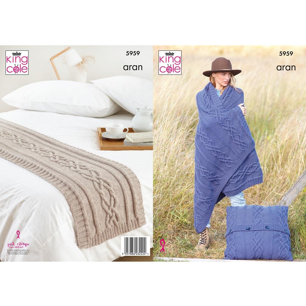 King Cole Pattern #5959 Blanket, Floor Cushion & Bed Runner in Wool ...