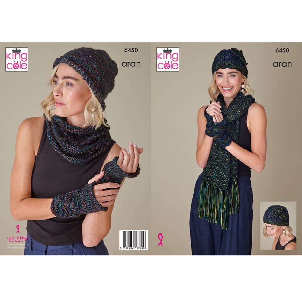 King Cole Pattern 6450 Accessories in Firefly Aran | Springwools.com ...