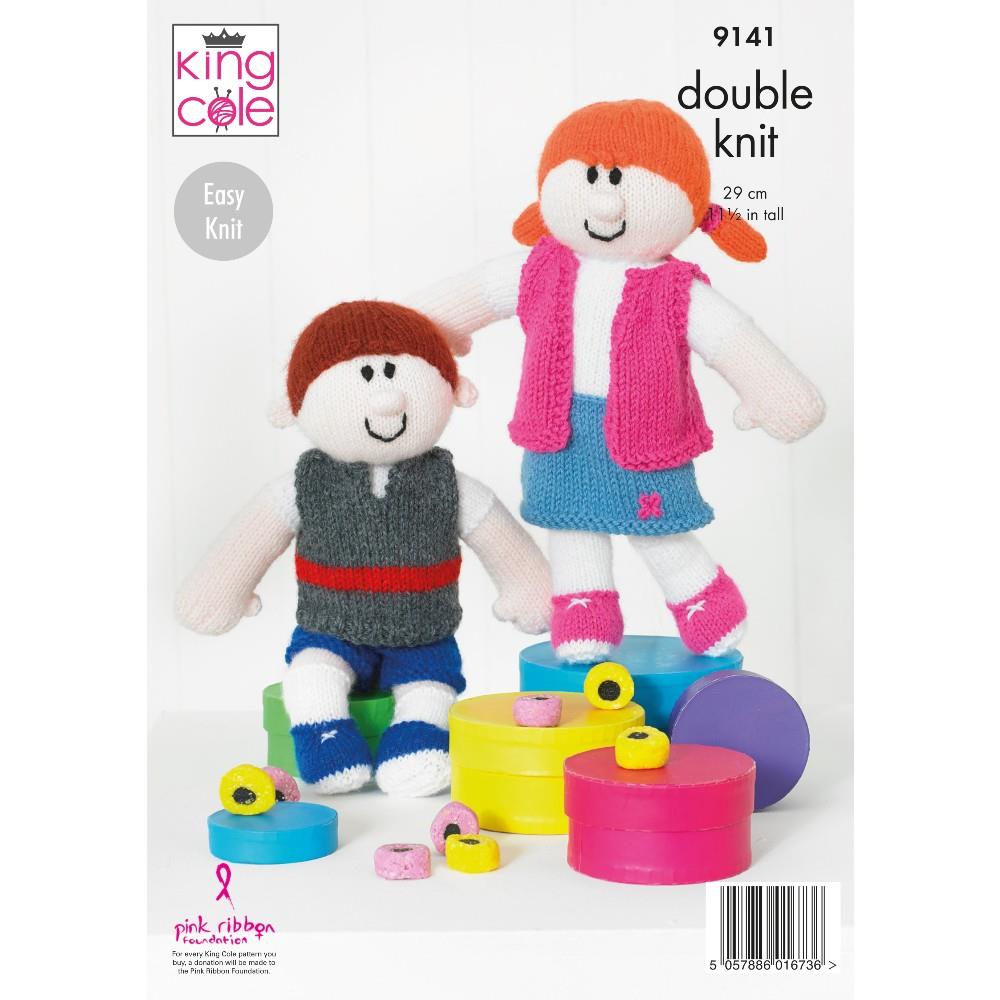 King Cole Pattern #9141 Rag Dolls in Big Value DK