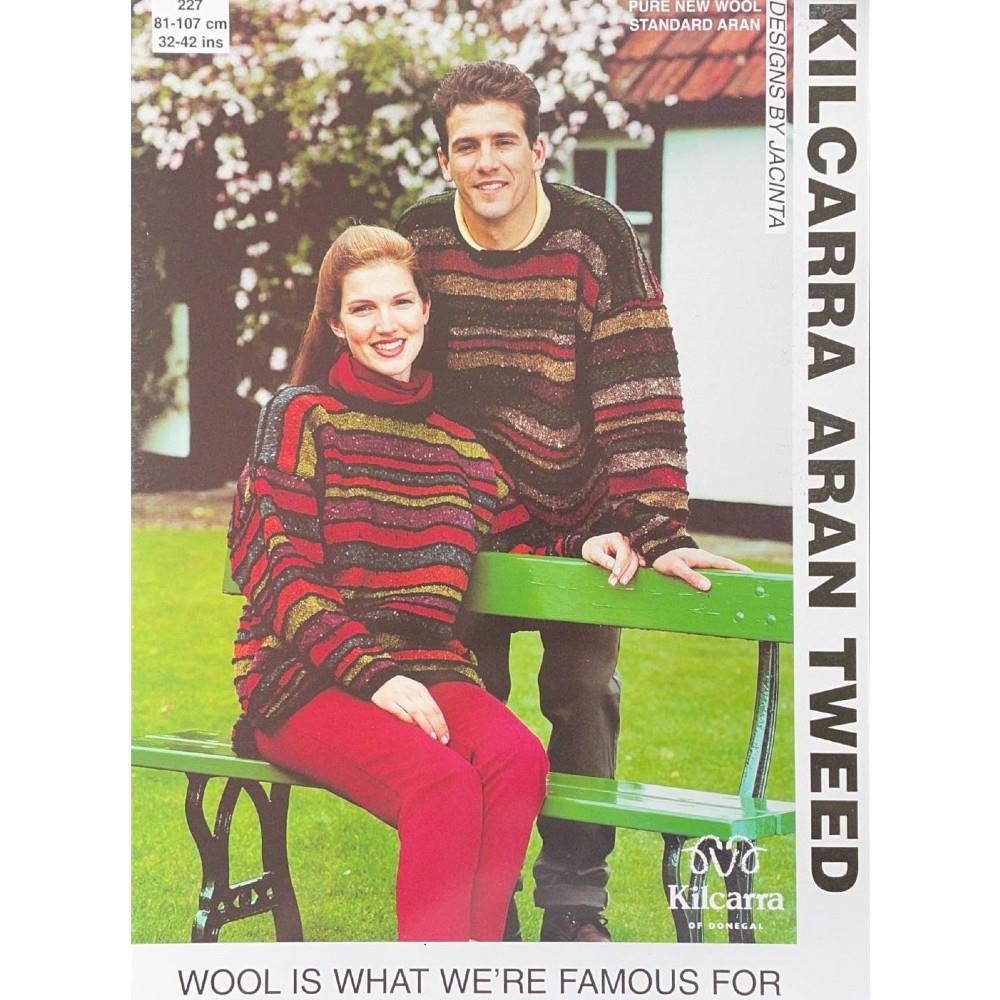 Kilcarra Pattern #227 Striped Tunic in Aran Tweed