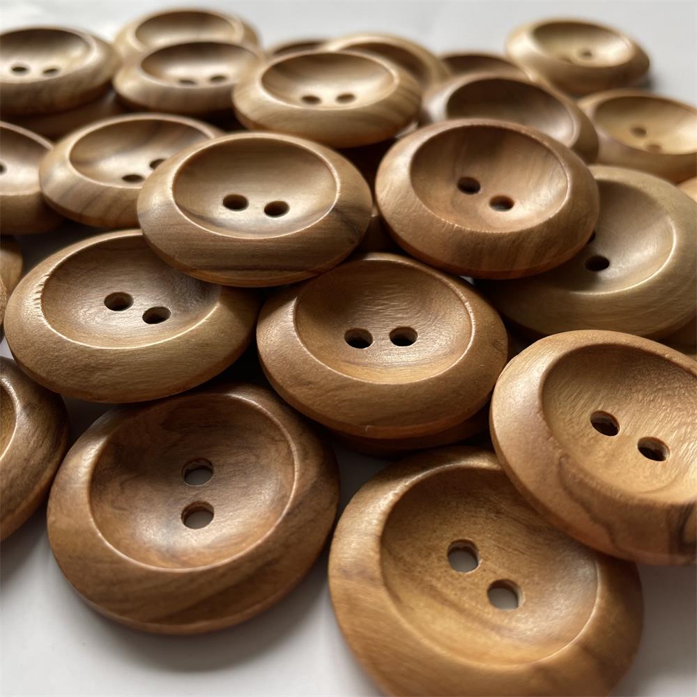 Olive Wood: 2-Hole Button (28mm)