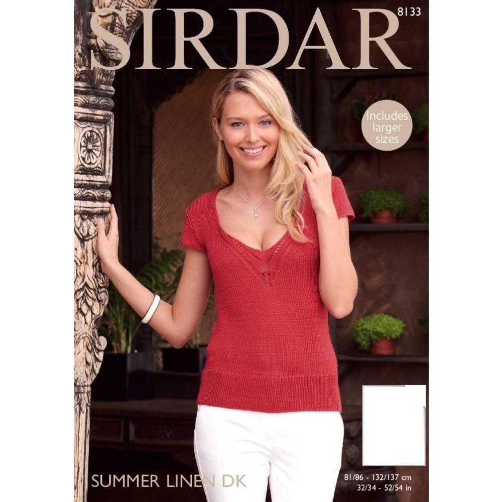 Sirdar Pattern 8133 Top in Summer Linen DK | Springwools.com | Ireland