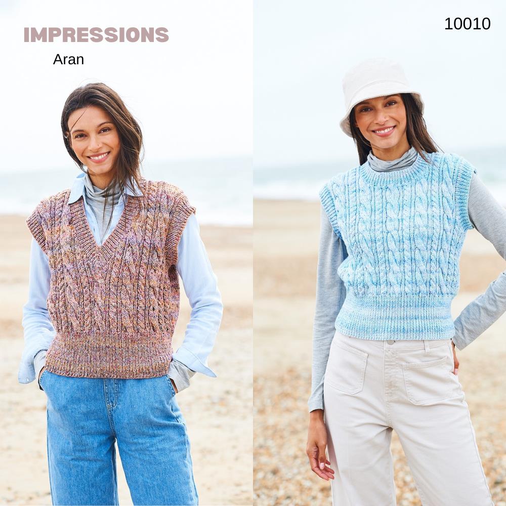 Stylecraft Pattern 10010 Tank Tops in Impressions Aran | Springwools ...
