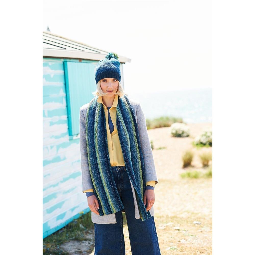 Stylecraft Pattern #9673 Jacket, Scarf & Hat in Batik Swirl DK