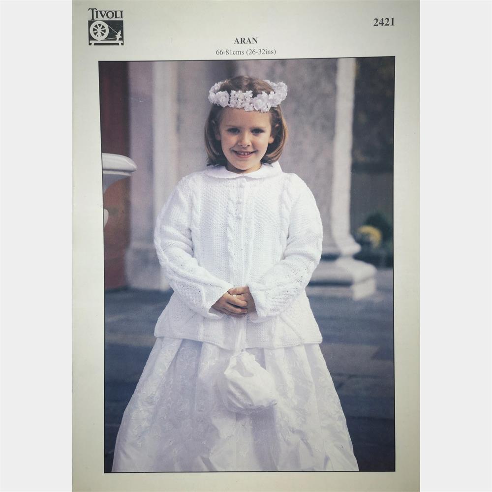 Pattern 2421 Communion Cardigan in Aran | Springwools.com | Ireland