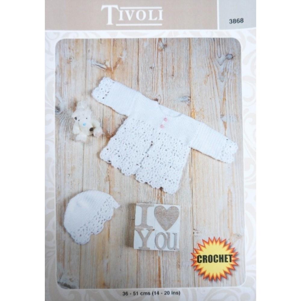 Tivoli Pattern 3868 Crochet Jacket & Bonnet in DK | Springwools.com ...