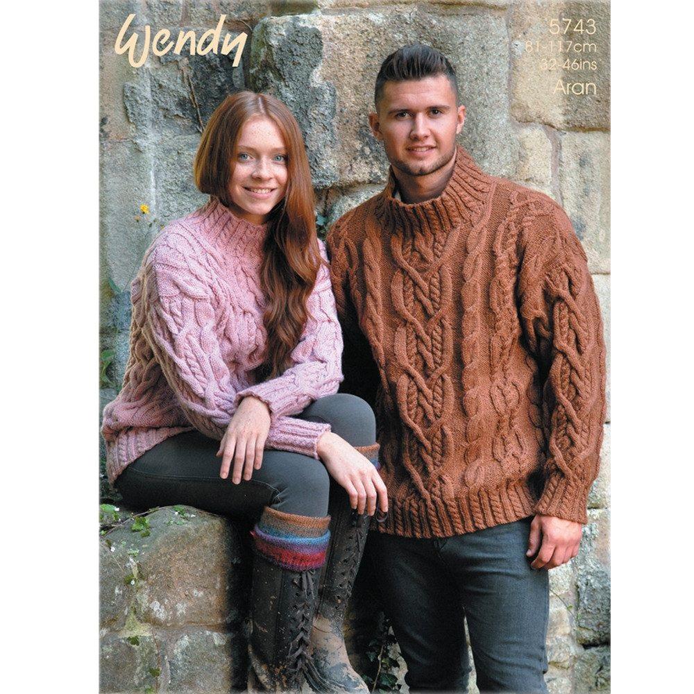 Wendy Pattern #5743 Sweater in Aran with Wool