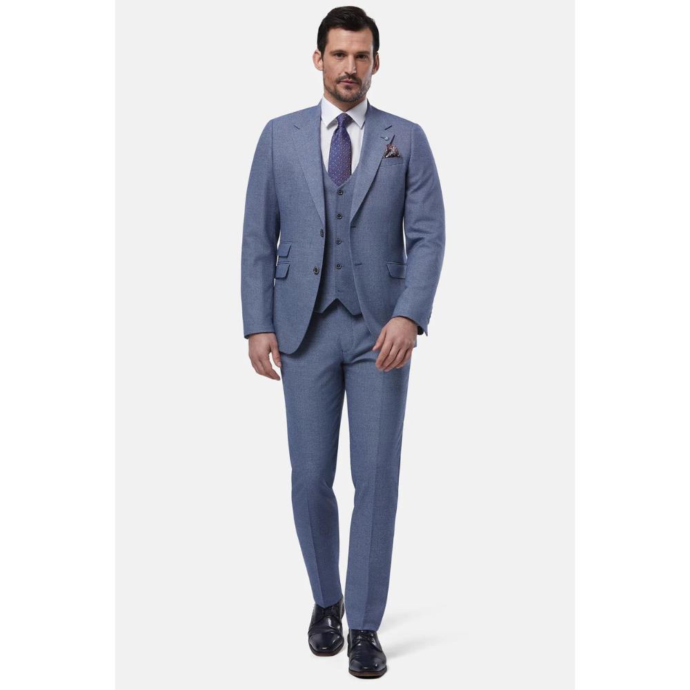Buy Benetti Prague 3 Piece Tailored Fit Suit Blue | Boyle For Men ...