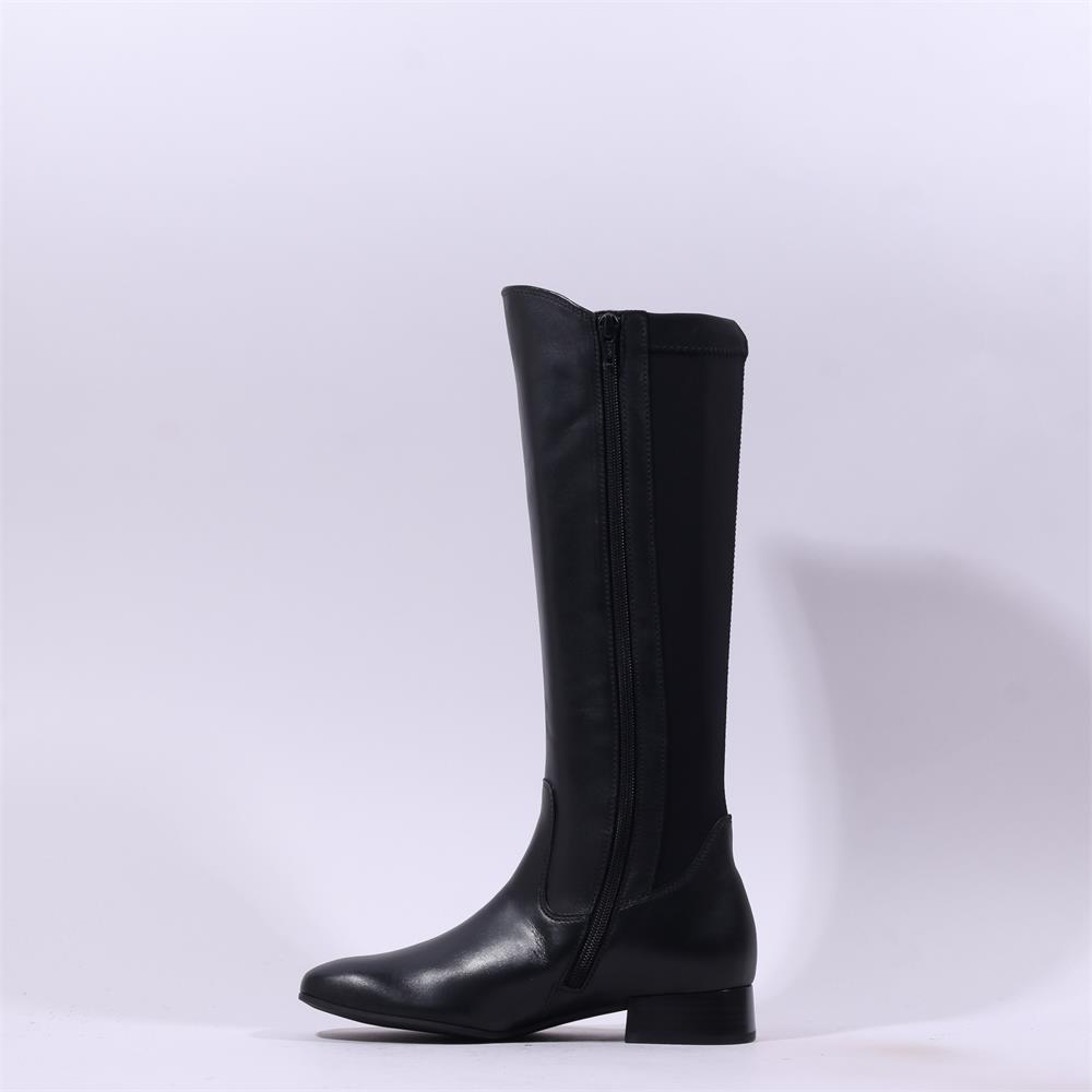 Gabor Dudley Stretch Calf Long Boot (M) - Black Leather | Vaughan Shoes ...