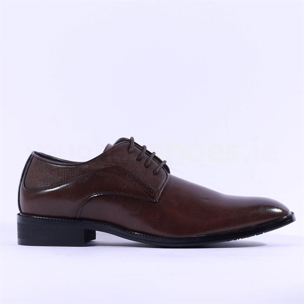 Brent Pope Halcombe Laced Plain Toe Shoe - Walnut | Vaughan Shoes | Ireland