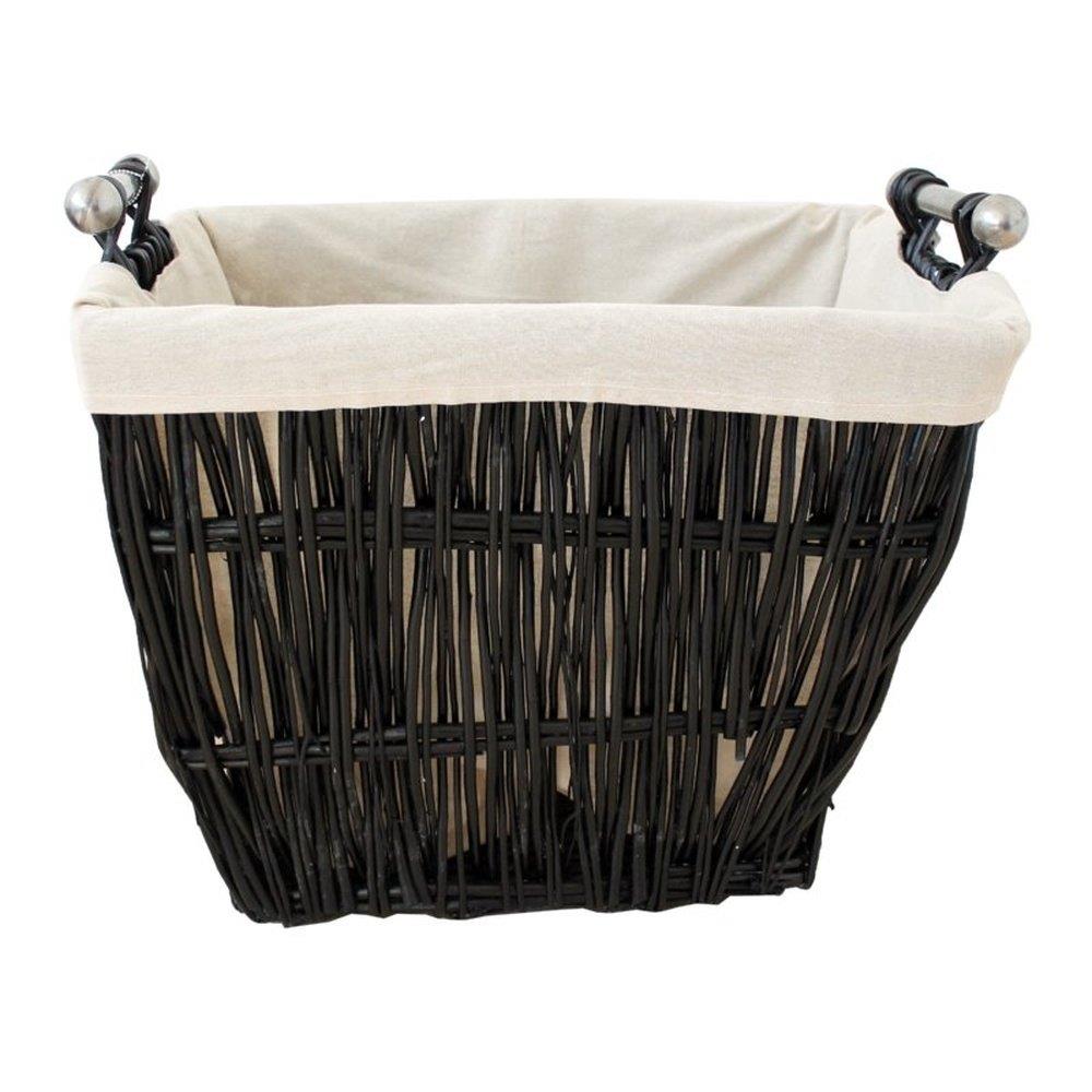 Large Black Wicker Basket With Liner |Sheahans Homevalue | Nenagh | Co ...
