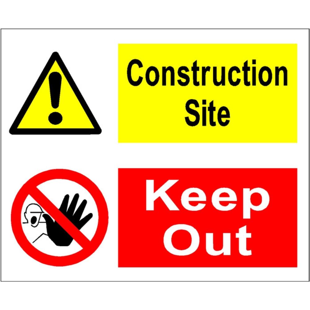Safety Sign Construction Site Keep Out 400 X 488mm |Sheahans Homevalue ...