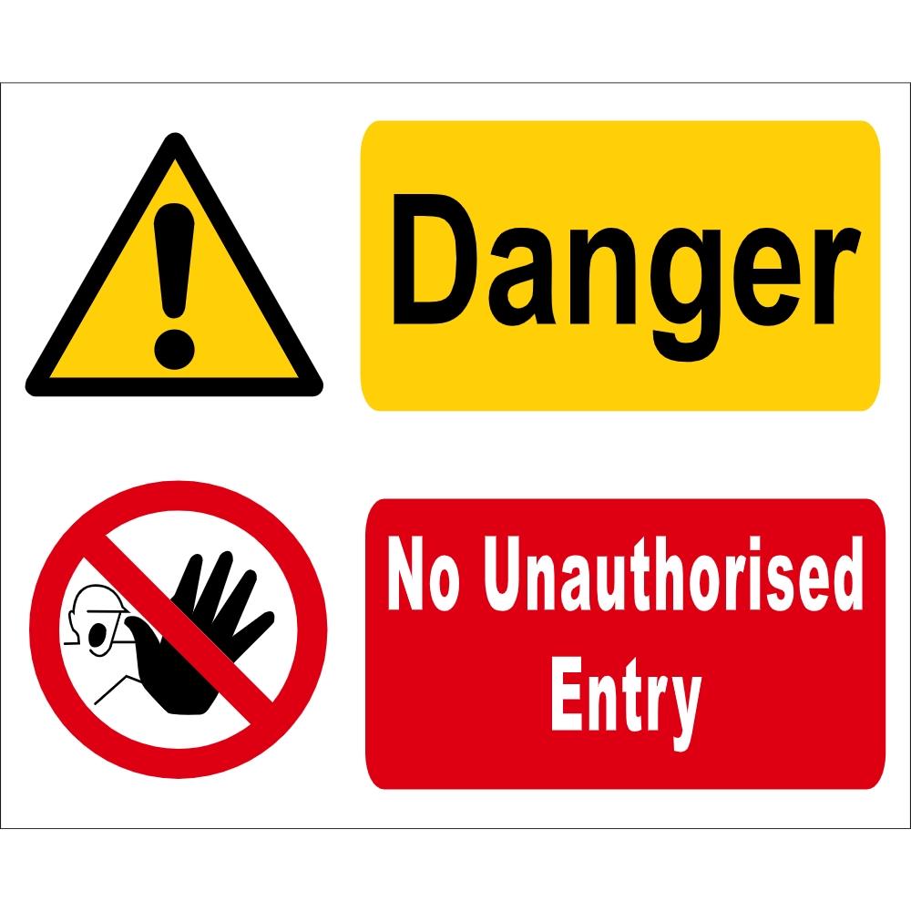 Safety Sign No Unauthorised Entry 400 X 488mm |Sheahans Homevalue ...