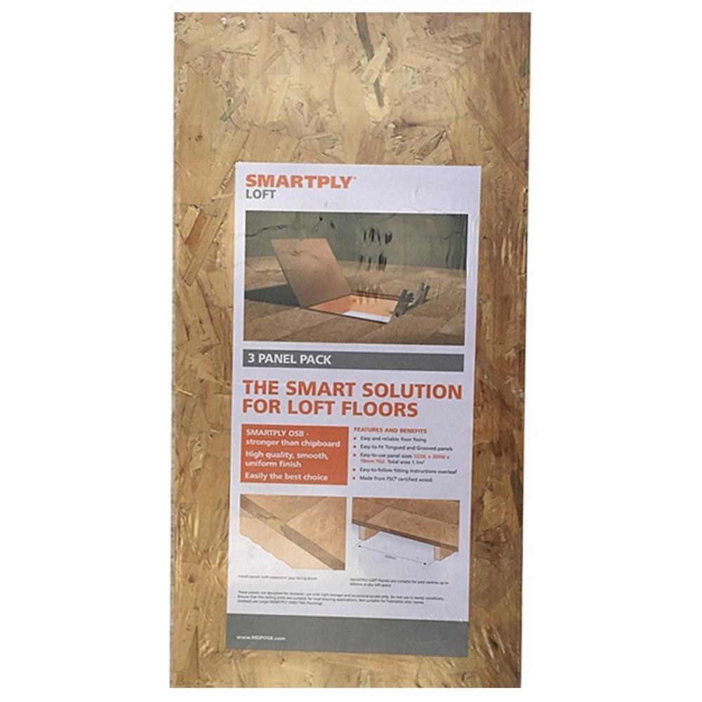 Smartply Osb Loft Pack 3 x 1220 x 330 x 18(1.1Sqm) |Sheahans Homevalue | Nenagh | Co. Tipperary